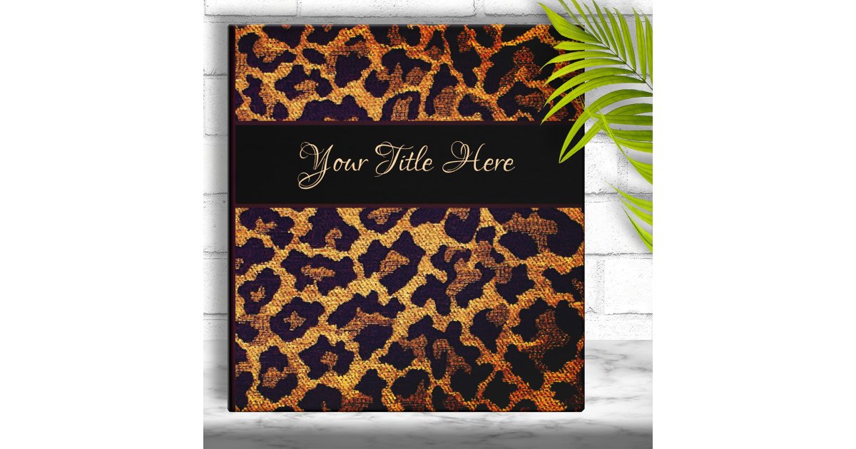 Leopard Print Personalized Binder | Zazzle