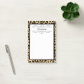 Leopard Print Personalized Monogram Notes | Zazzle