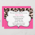 Leopard Print Pink Invitaiton Invitation | Zazzle