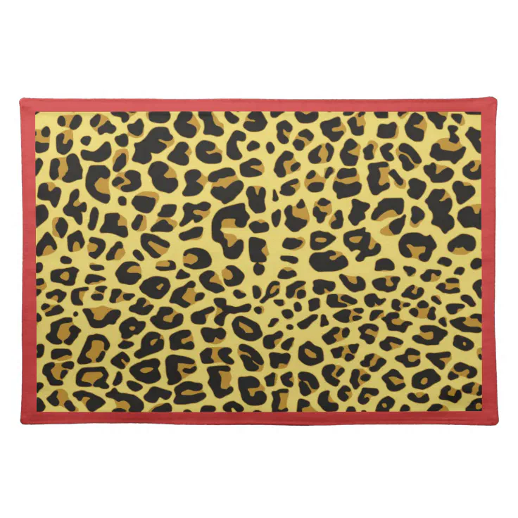 Leopard Print Placemats | Zazzle