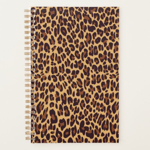 Leopard print planner | Zazzle