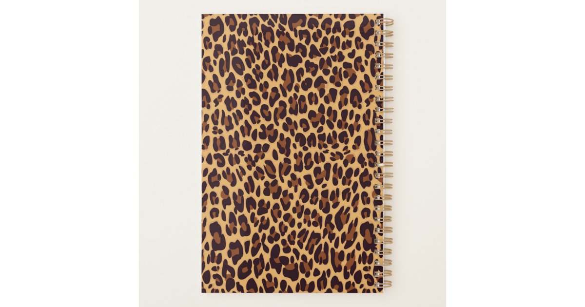 Leopard print planner | Zazzle