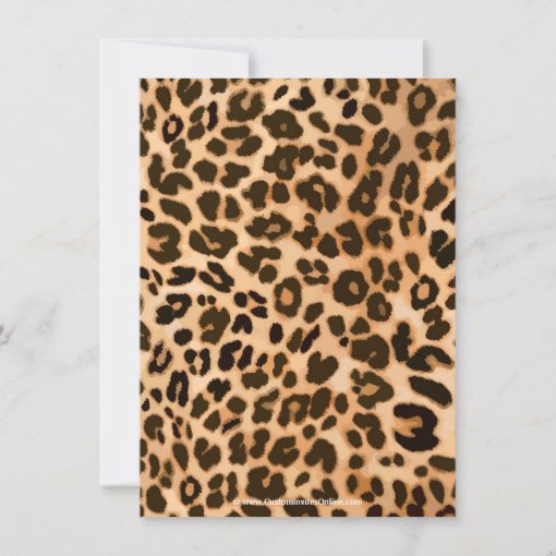 Leopard Print Purple Girl Baby Shower Invitation | Zazzle
