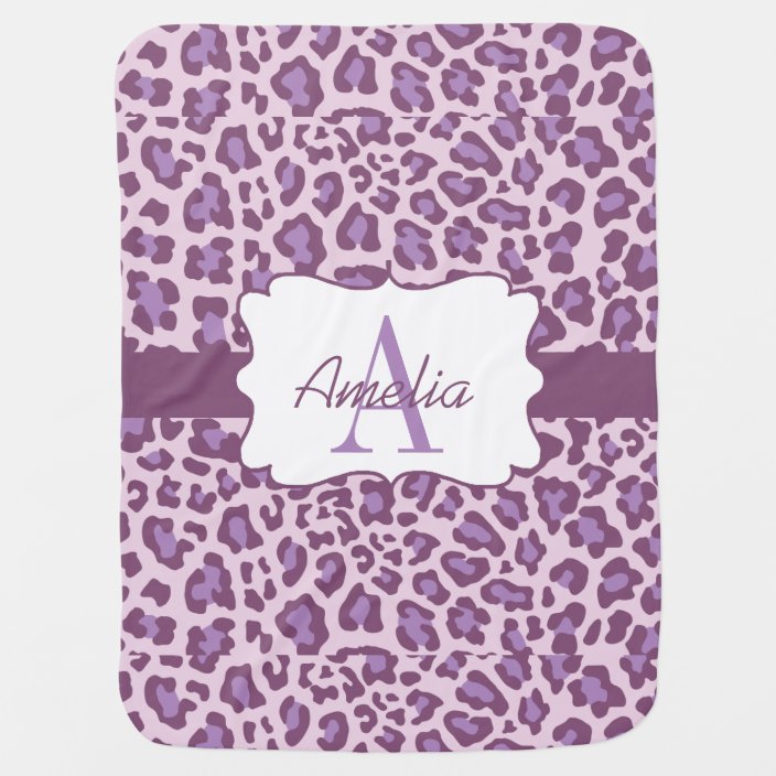 Leopard Print Purple Lavender Swaddle Blanket | Zazzle.com