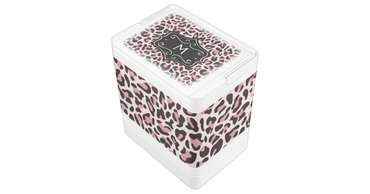 Leopard Print Retro Igloo Cooler Rose Gold Coolers | Zazzle