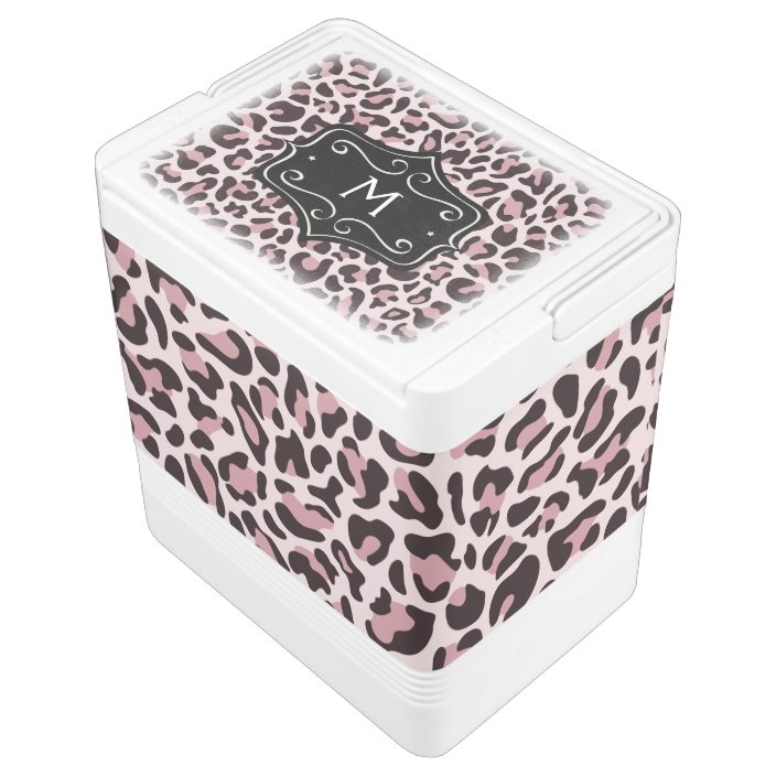 Leopard Print Retro Igloo Cooler Rose Gold Coolers | Zazzle.com