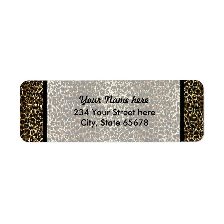 Leopard Print Return Address Labels | Zazzle