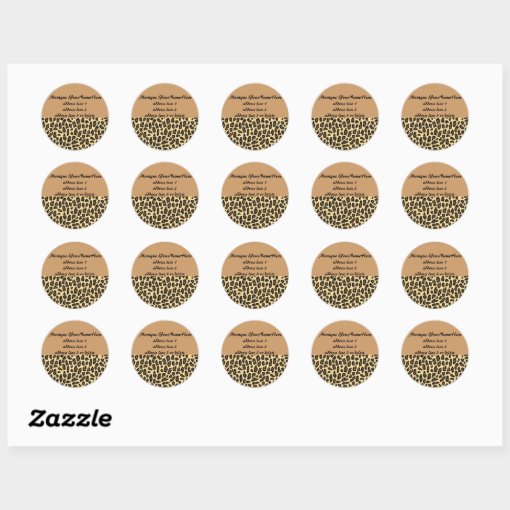 Leopard Print Return Address Labels | Zazzle