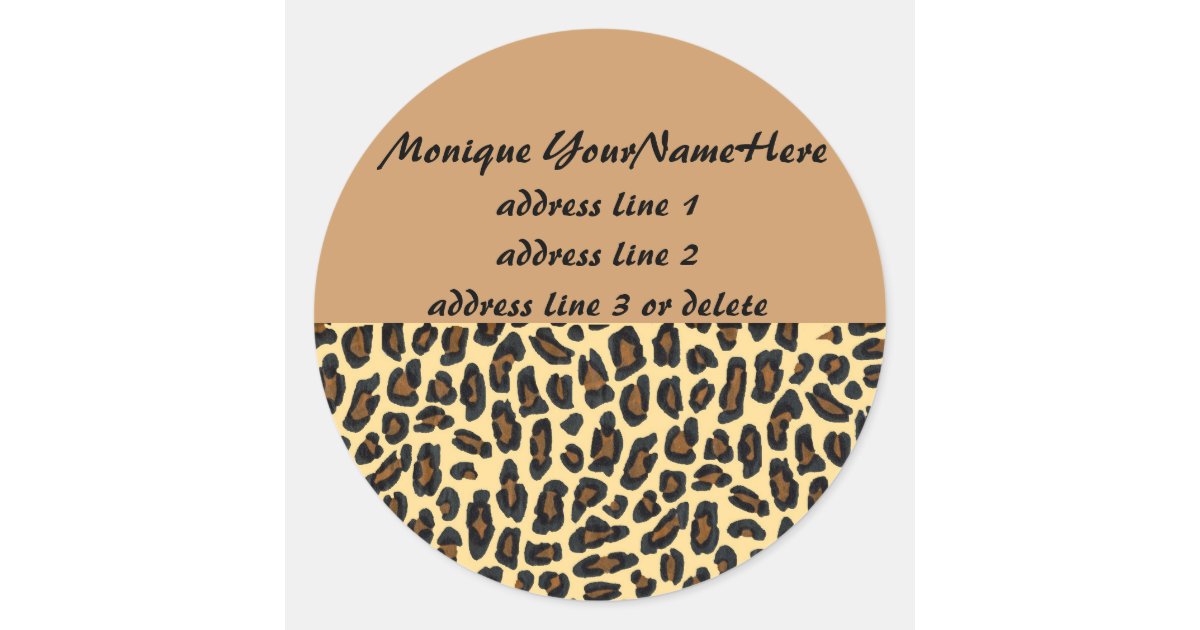 Leopard Print Return Address Labels | Zazzle