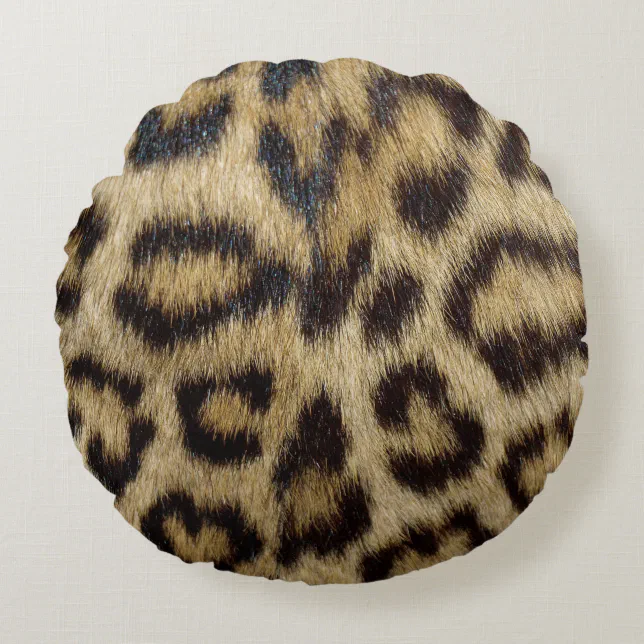 Leopard Print Round Pillow | Zazzle