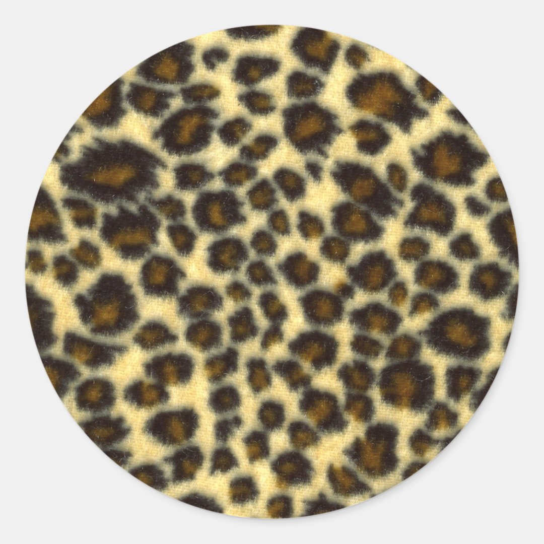 Leopard Print Round Stickers | Zazzle