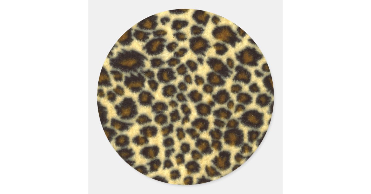 Leopard Print Round Stickers | Zazzle