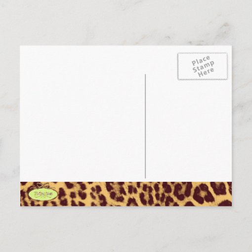 Leopard print save the date postcard | Zazzle