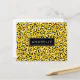 Leopard Print, Spots, Yellow Leopard, Your Name Postcard | Zazzle