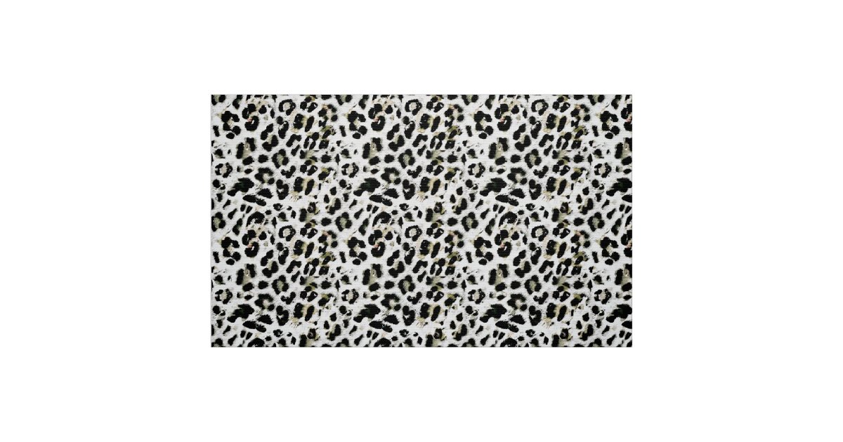 Leopard - print spotted animal-print fabric | Zazzle