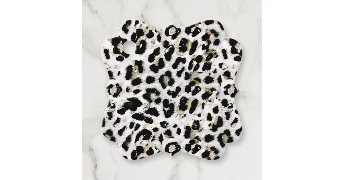 Leopard - print spotted animal-print favor tags | Zazzle
