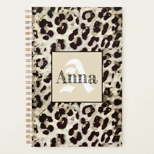 Leopard - print spotted animal-print planner | Zazzle