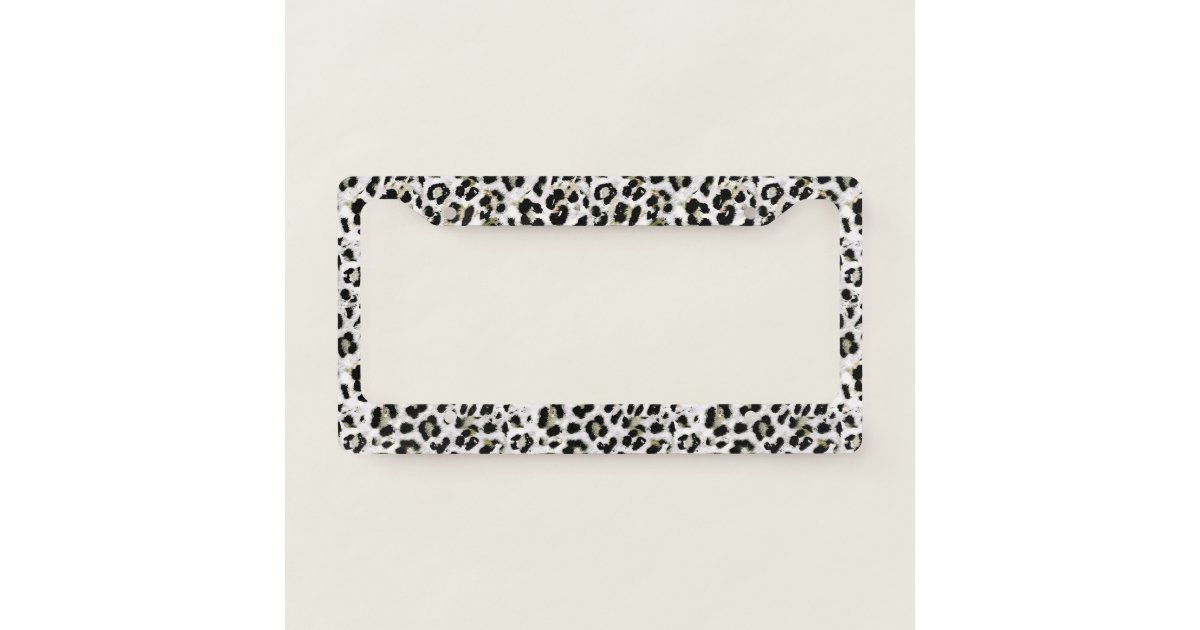 Leopard - print spotted animal-print spots license plate frame | Zazzle