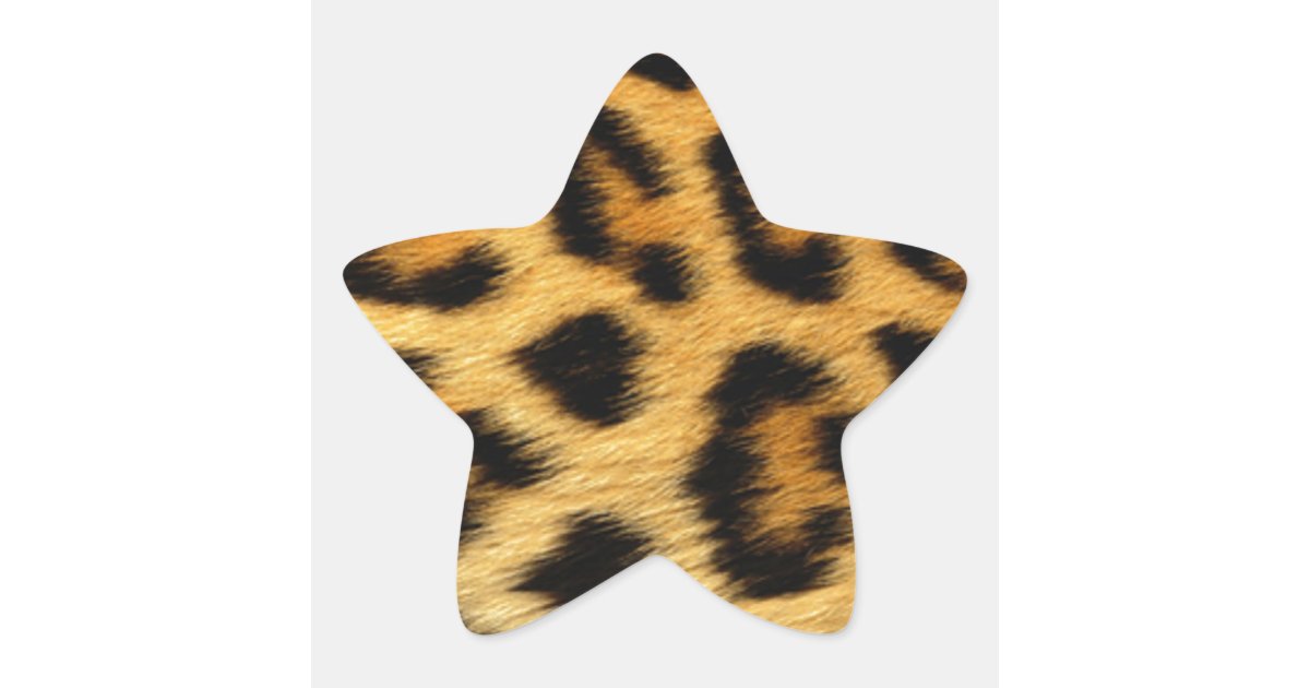 Leopard Print Star Sticker | Zazzle