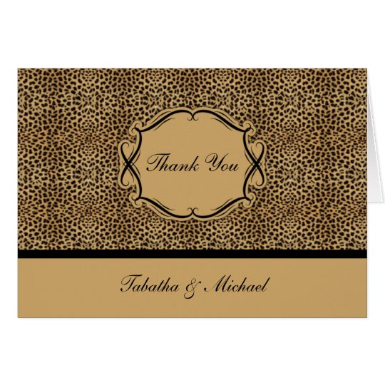 Leopard Print Thank You Card | Zazzle.com