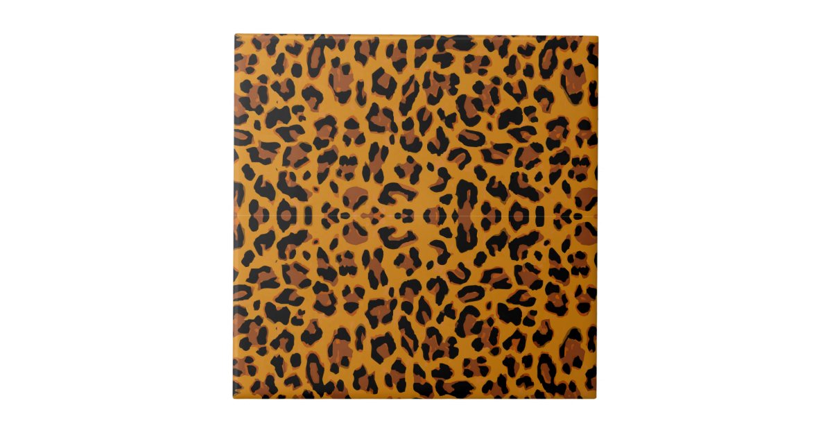 Leopard Print Tile | Zazzle
