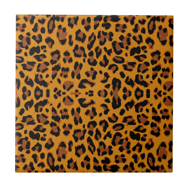 Leopard Print Tile | Zazzle