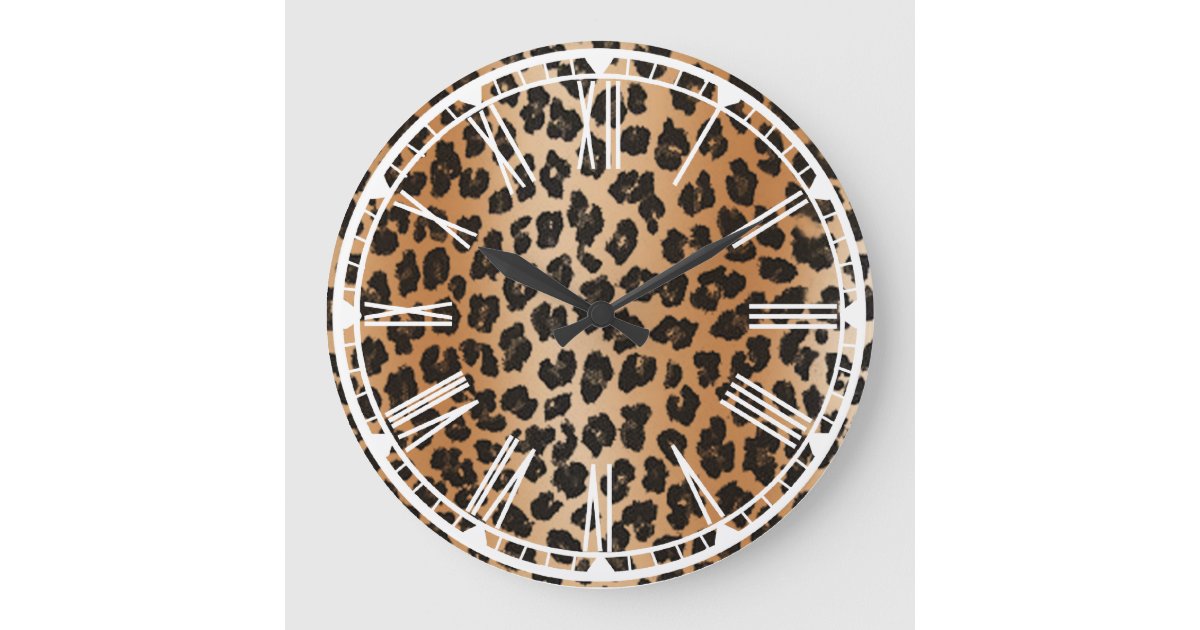 Leopard Print Wall Clock | Zazzle