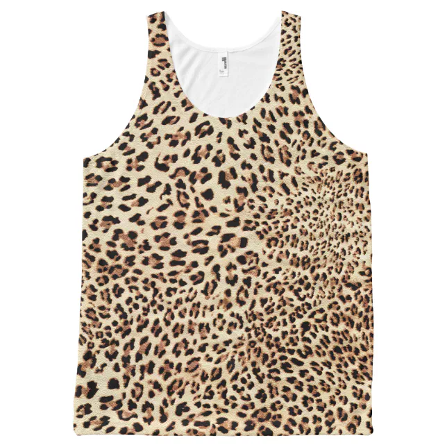 leopard print wild cool All-Over-Print tank top | Zazzle