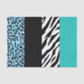 Leopard Print, Zebra Print, Animal Print, Blue Tissue Paper | Zazzle