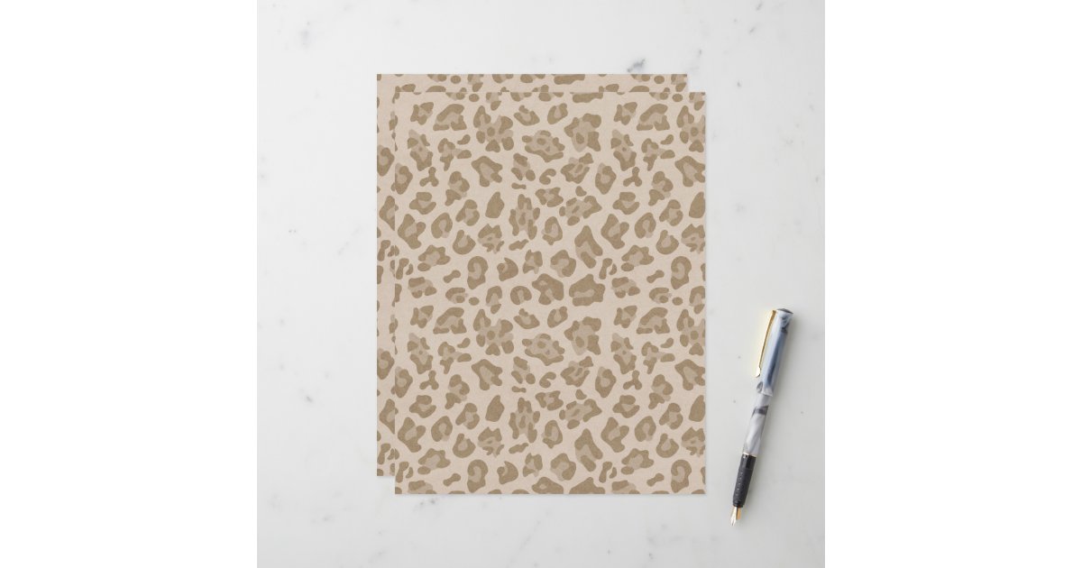 Leopard Skin Animal Print Scrapbook Cardstock | Zazzle