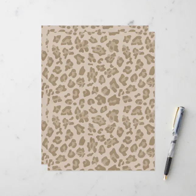 Leopard Skin Animal Print Scrapbook Cardstock | Zazzle