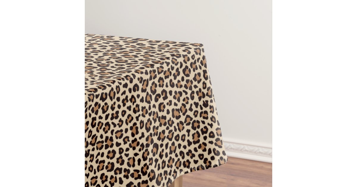 Leopard Skin Fur Pattern Tablecloth | Zazzle