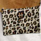 Leopard Skin, Modern Animal Pettern, Monogram Accessory Pouch | Zazzle