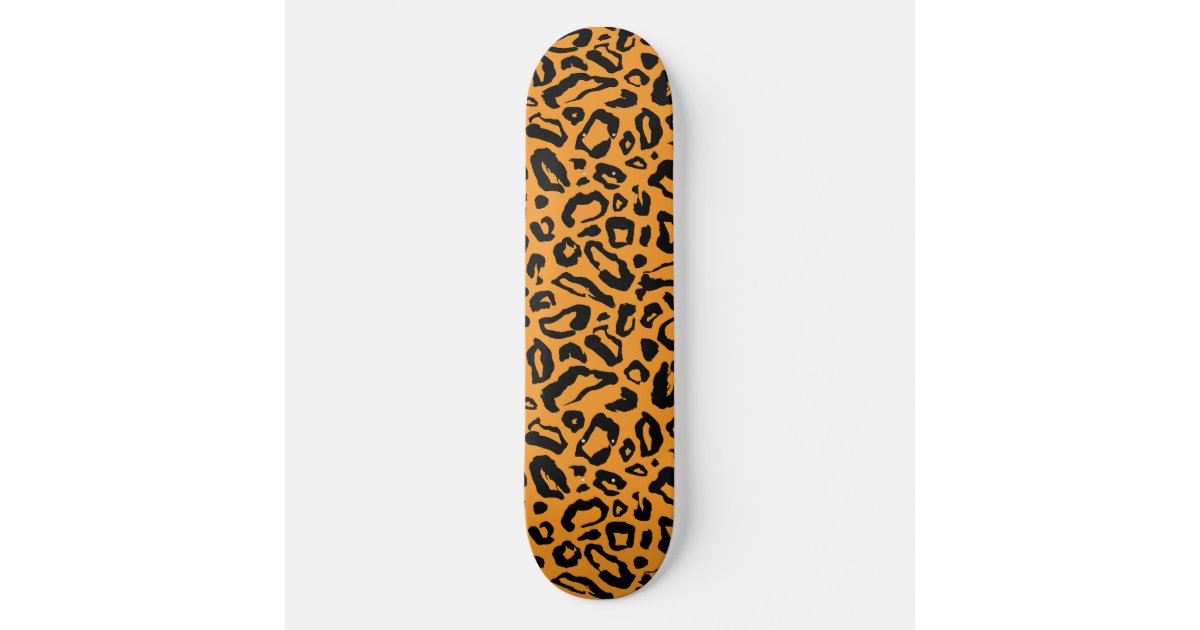 Leopard skin pattern skateboard | Zazzle