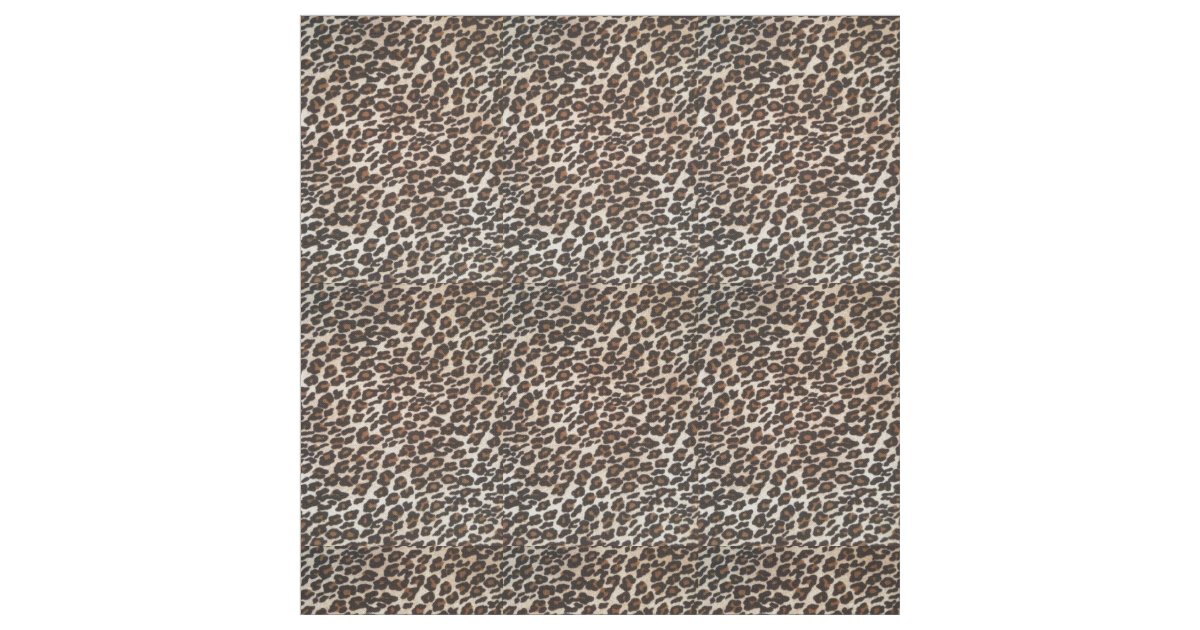 Leopard Skin Print Fabric | Zazzle