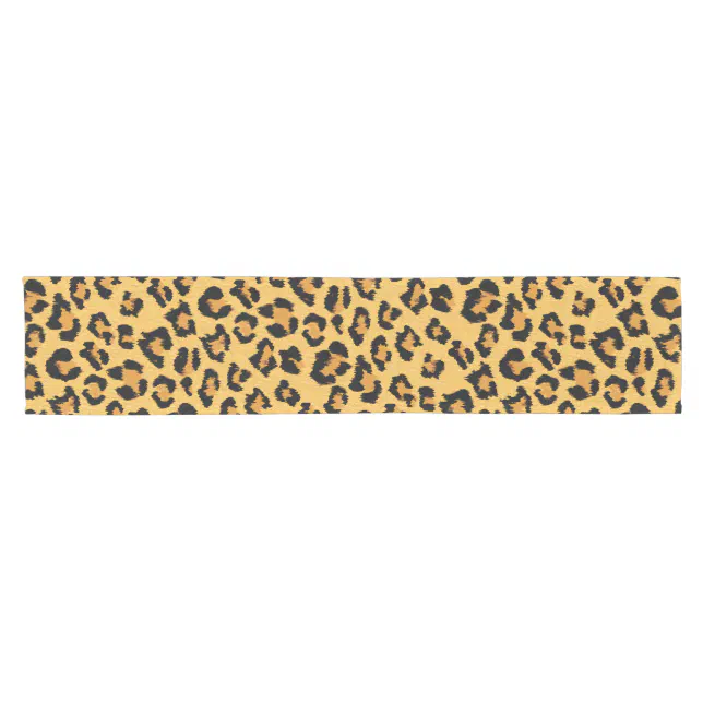 Leopard Skin Wild Safari Animal Print Short Table Runner | Zazzle