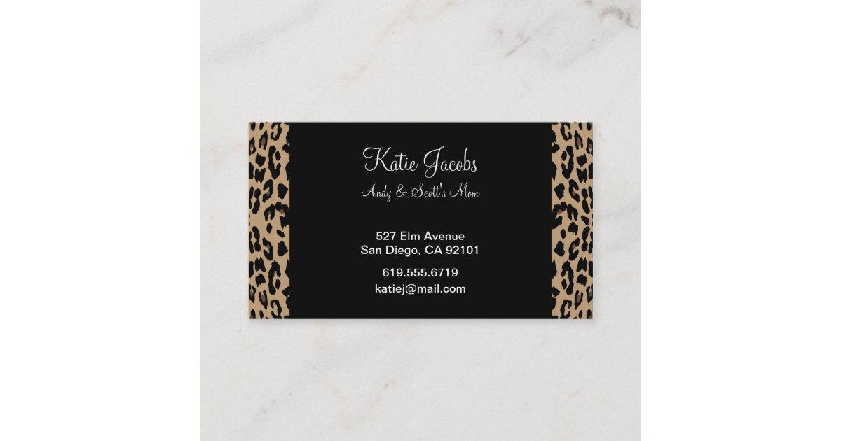 Leopard Social Calling Cards | Zazzle