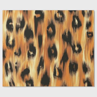 Leopard Spot Animal Print Pattern Wrapping Paper | Zazzle
