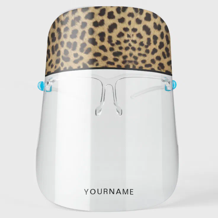 Leopard Spot Skin Personalized Face Shield | Zazzle