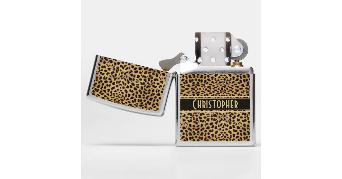 Leopard Spot Skin Personalized Zippo Lighter | Zazzle