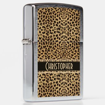 Leopard Spot Skin Personalized Zippo Lighter | Zazzle