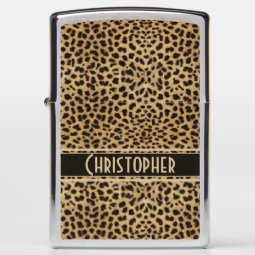 Leopard Spot Skin Personalized Zippo Lighter | Zazzle