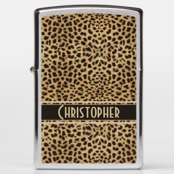 Leopard Spot Skin Personalized Zippo Lighter | Zazzle