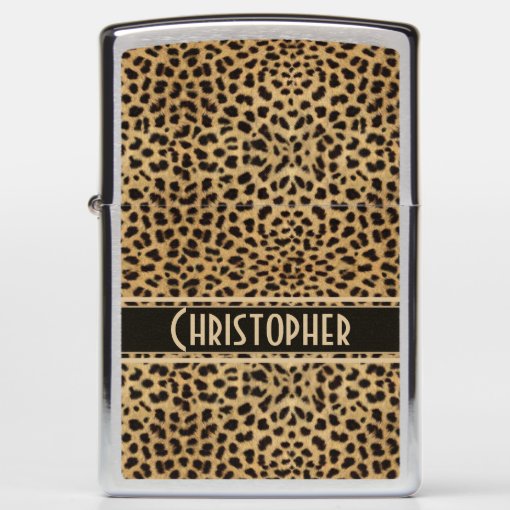 Leopard Spot Skin Personalized Zippo Lighter | Zazzle