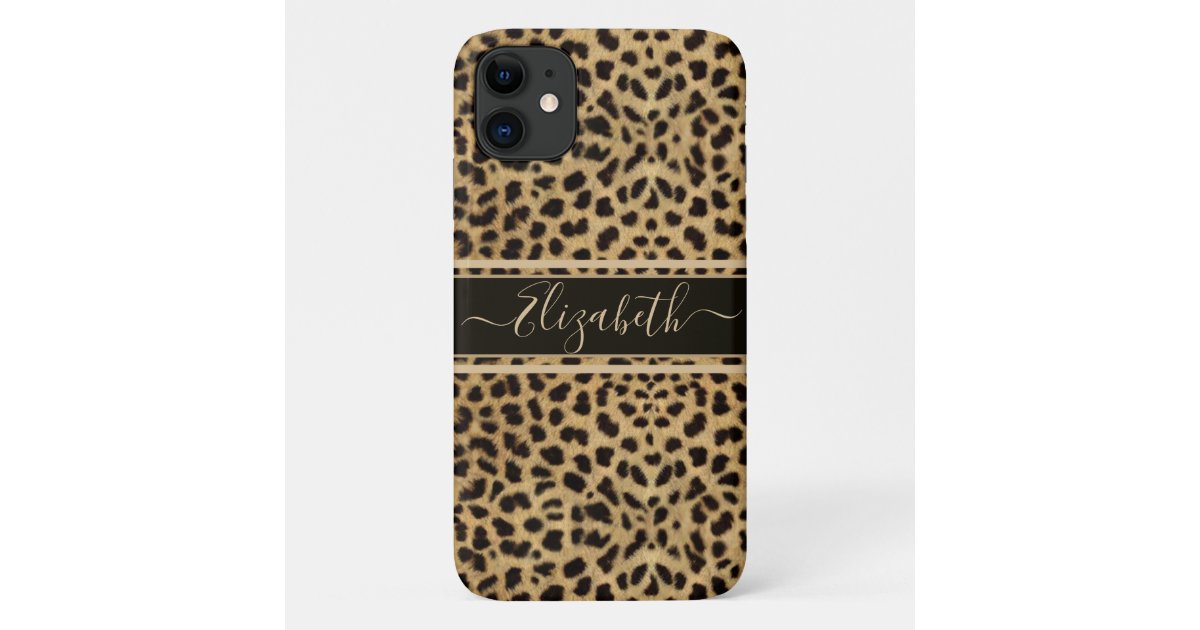 Leopard Spot Skin Print Personalized Case-Mate iPhone Case | Zazzle