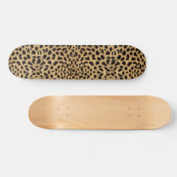 Leopard Spot Skin Print Skateboard Deck | Zazzle