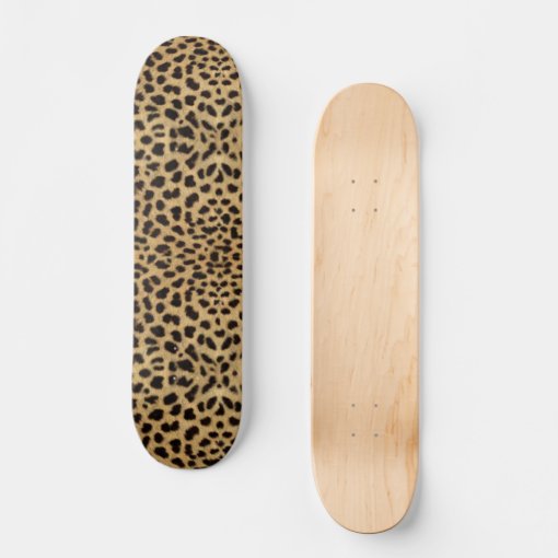 Leopard Spot Skin Print Skateboard Deck | Zazzle