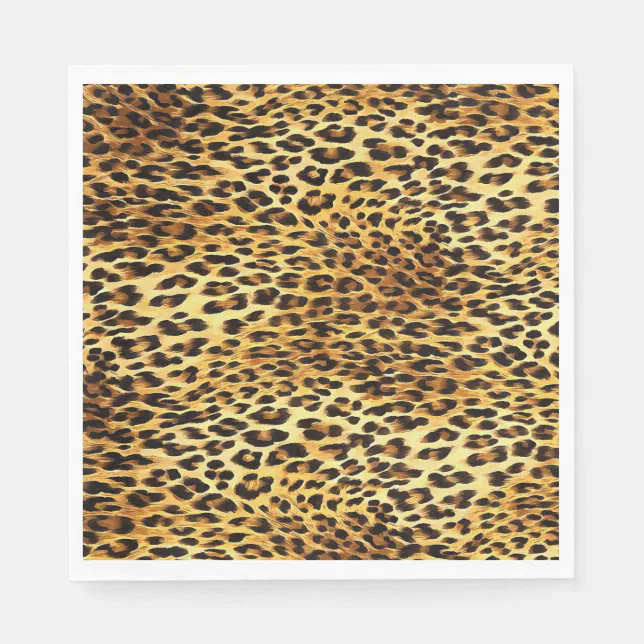 Leopard Spots Camouflage Pattern Painting Napkins | Zazzle