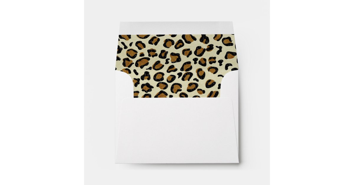 Leopard Spots Pattern Inside Personalized Envelope | Zazzle