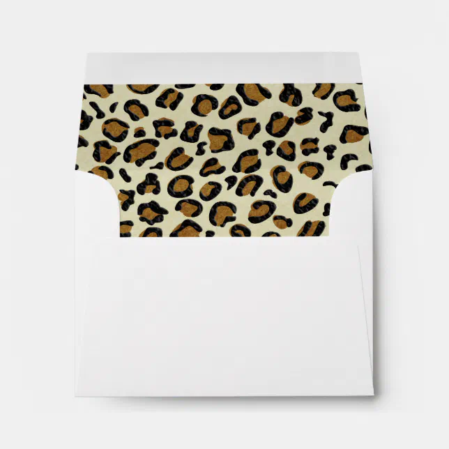 Leopard Spots Pattern Inside Personalized Envelope | Zazzle